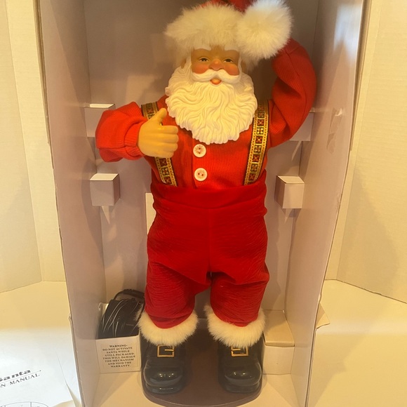 Rock Santa | Holiday | Vintage 998 Jingle Bell Rock Santa Claus Animated Christmas Decorations ...